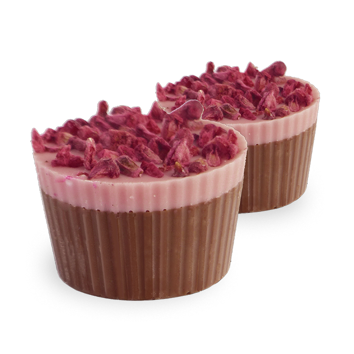 Milk Chocolate Raspberry Truffle Cups | Freeze-Dried Raspberry ...