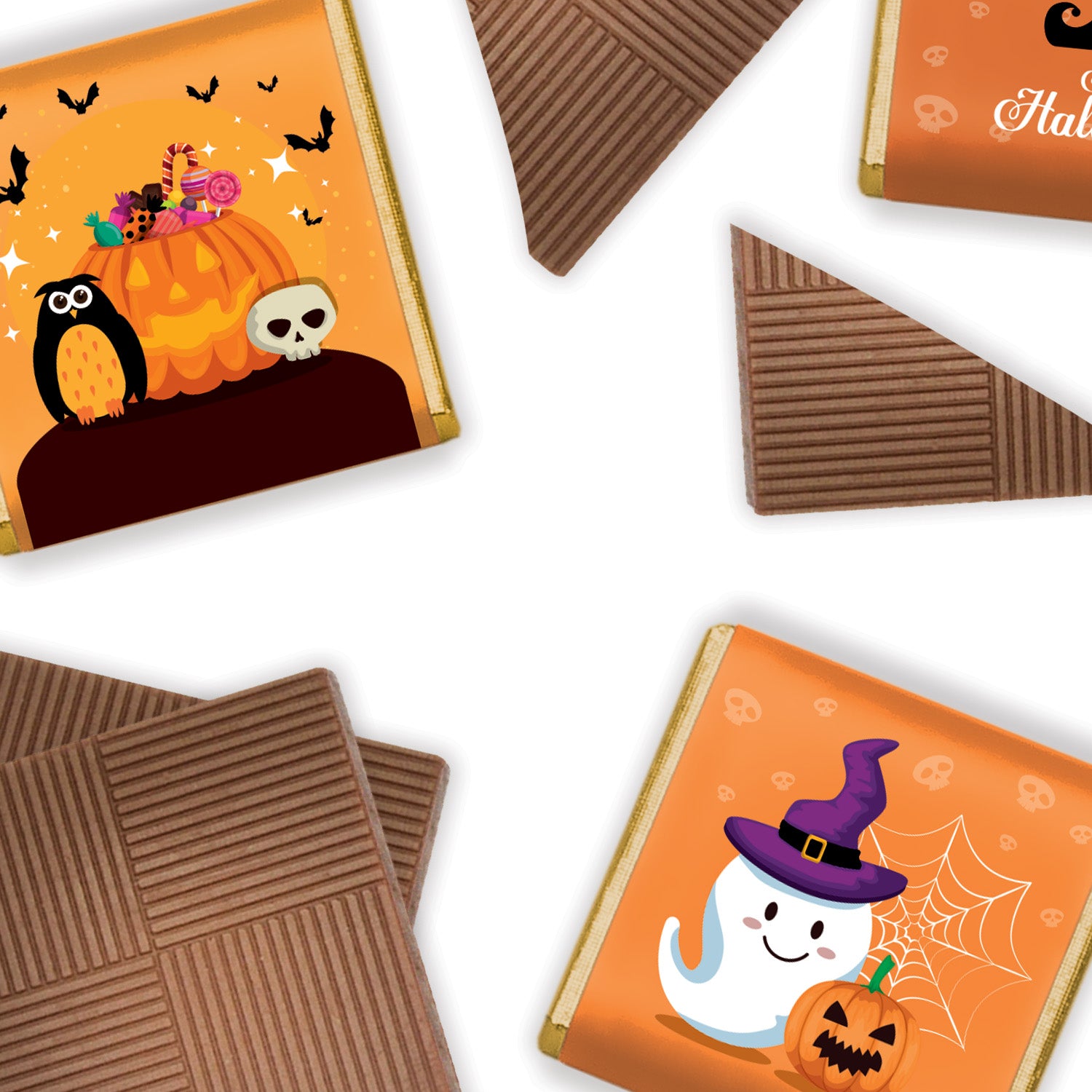Halloween Treats' Milk Chocolate Neapolitans | Spooky Sweet Squares ...