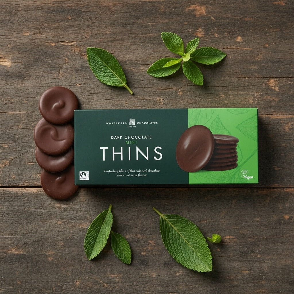 Mint Dark Chocolate Thins | Thin & Refreshing UK Treats – Whitakers ...